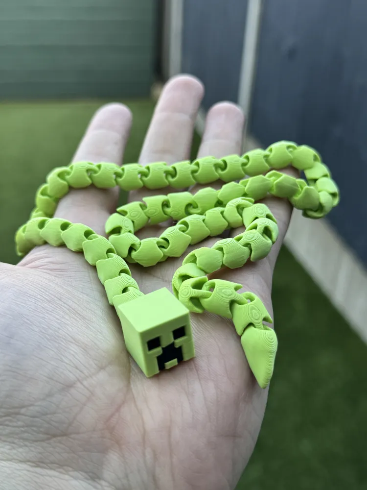 Creeper Flexi Snake "Longer" by Paulies Prints MakerWorld: Download ...