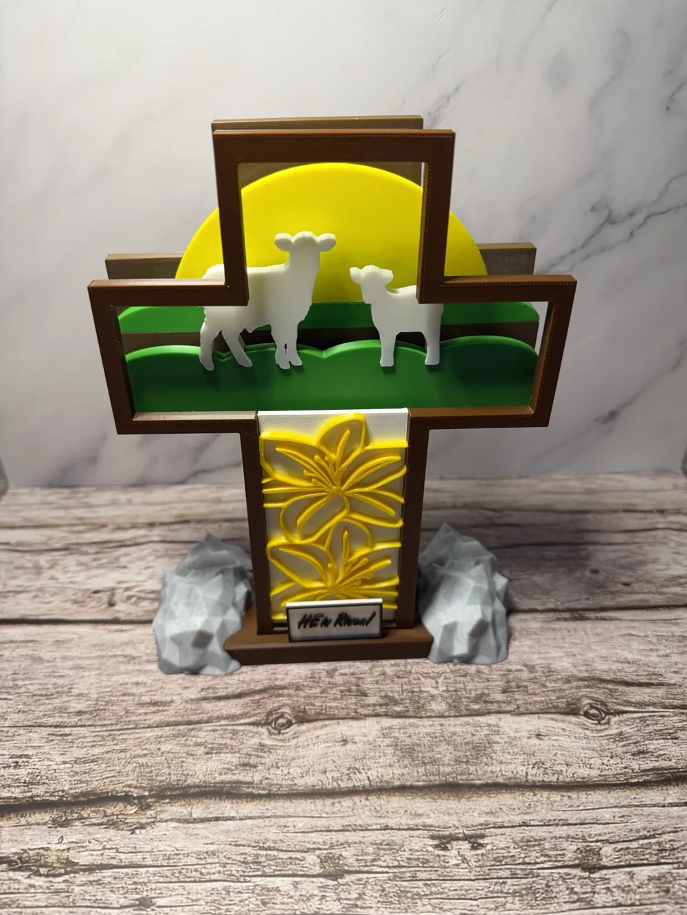 Modular Easter Cross Diorama – “He Is Risen” - Free 3D Print Model ...
