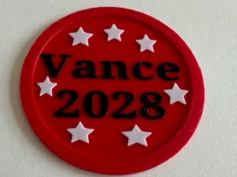 Vance 2028 coaster by Baking_W_Bishop MakerWorld: Download Free 3D Models