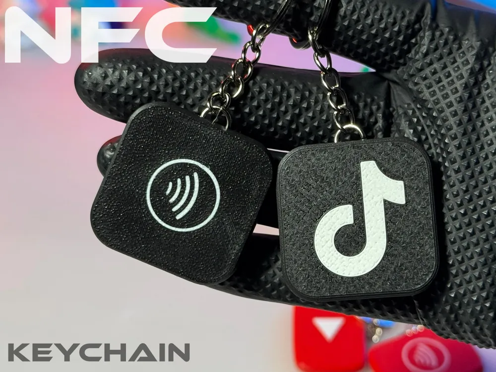 TikTok NFC Keychain by JAM3D | Joel Macário MakerWorld: Download Free 3D Models