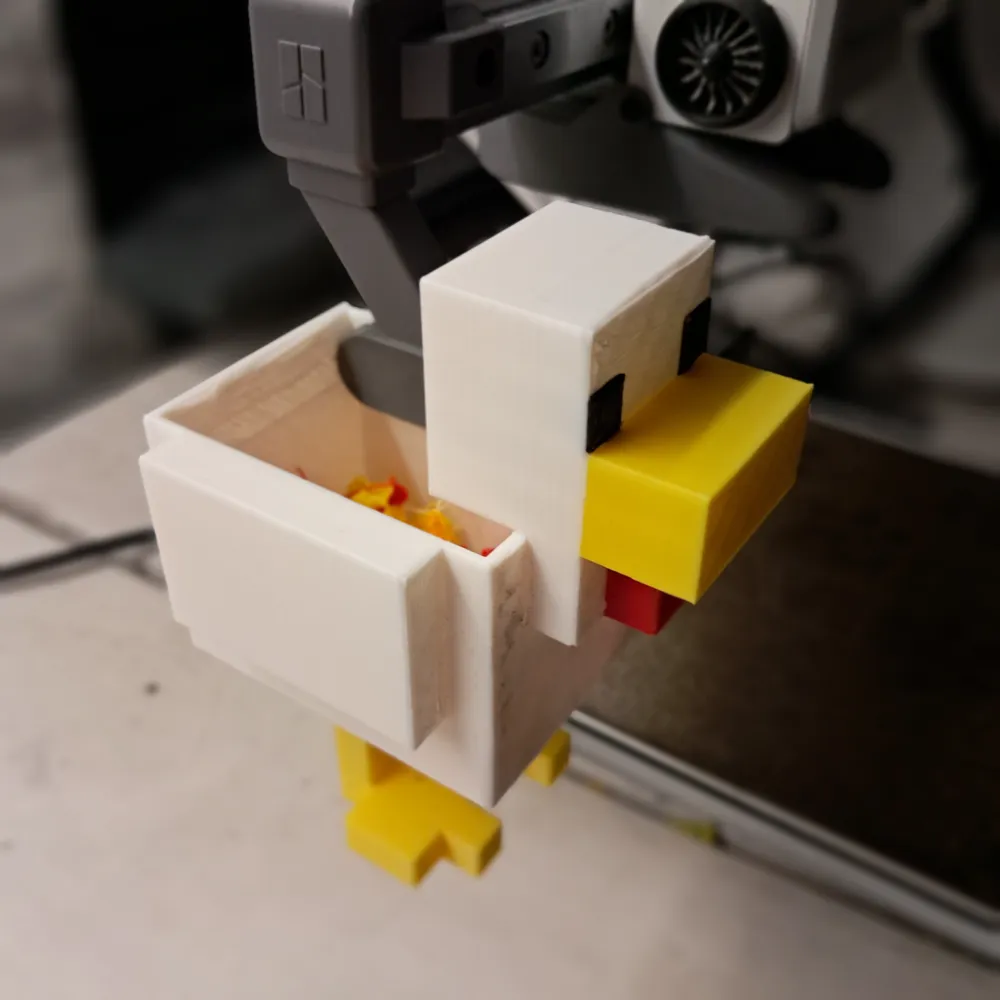 Waste Bin Minecraft Chicken A1 (Mini) by 3d Craft MakerWorld: Download ...