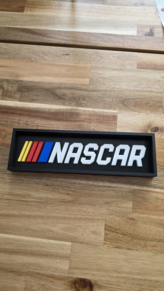 NASCAR logo shelf desk display sign by IronSerif MakerWorld: Download ...