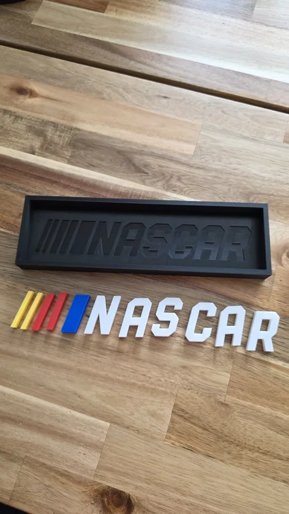NASCAR logo shelf desk display sign by IronSerif MakerWorld: Download ...