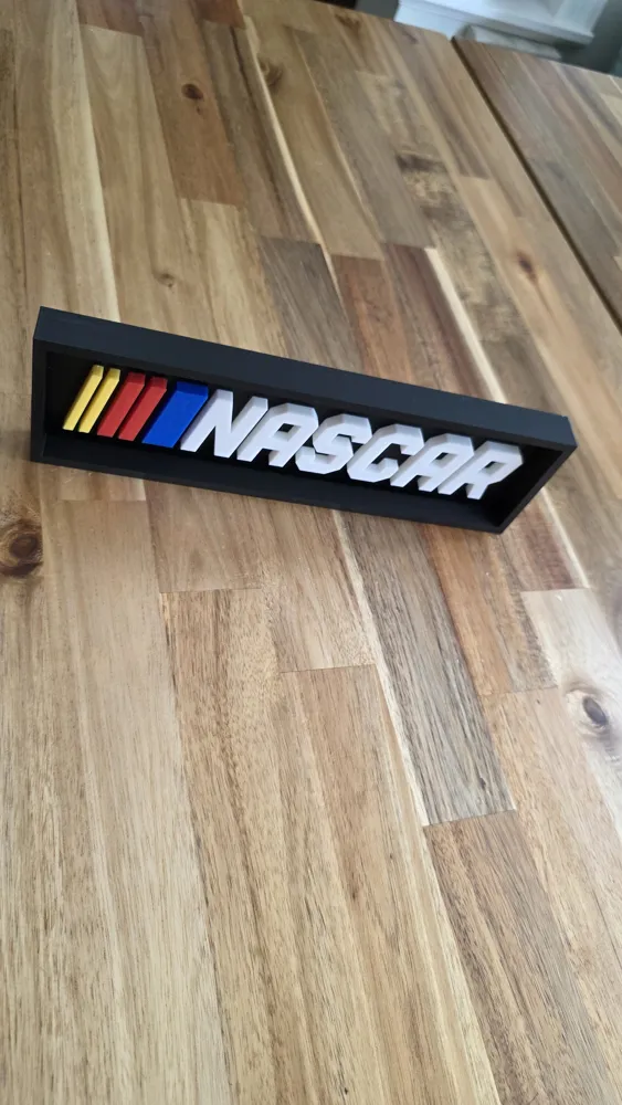 NASCAR logo shelf desk display sign by IronSerif MakerWorld: Download ...