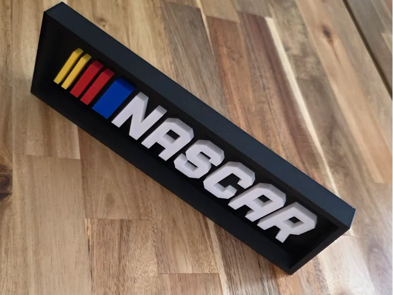 NASCAR logo shelf desk display sign by IronSerif MakerWorld: Download ...