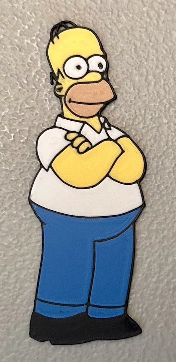 Multicolor Homer Simpson Magnet by wotfan MakerWorld: Download Free 3D ...
