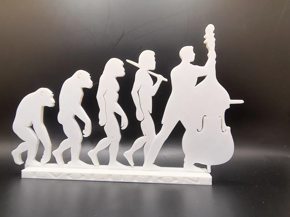 Menschliche Evolution – Klassischer Kontrabassspieler – Kostenloses 3D ...