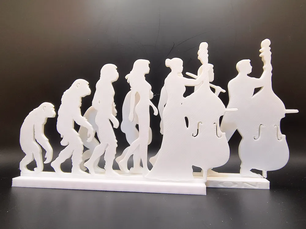 Menschliche Evolution – Klassischer Kontrabassspieler – Kostenloses 3D ...