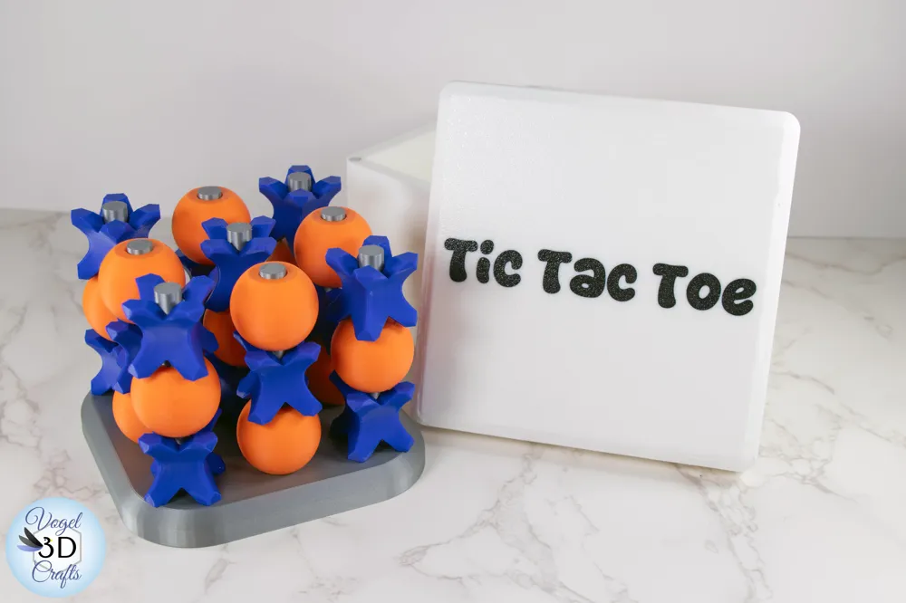 Tic-Tac-Toe mit Aufbewahrungsbox – Kostenloses 3D-Druckmodell – MakerWorld