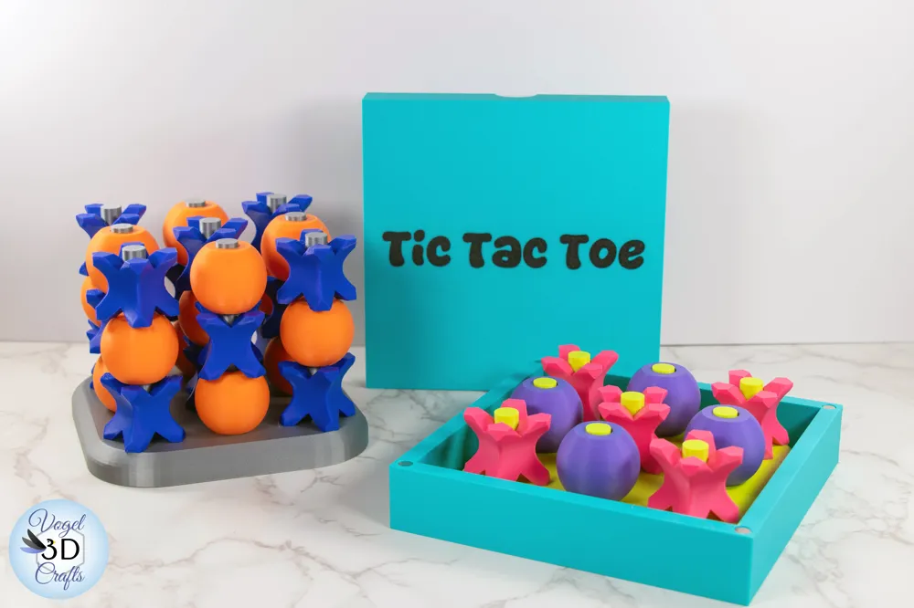 Tic-Tac-Toe mit Aufbewahrungsbox – Kostenloses 3D-Druckmodell – MakerWorld