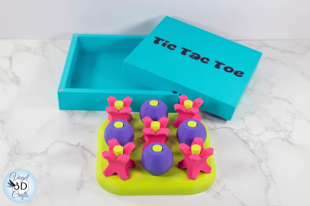 Tic-Tac-Toe mit Aufbewahrungsbox – Kostenloses 3D-Druckmodell – MakerWorld