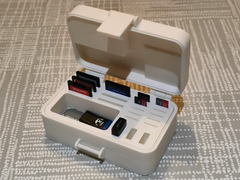 SD card storage box (in place) by Dje MakerWorld: Download Free 3D Models