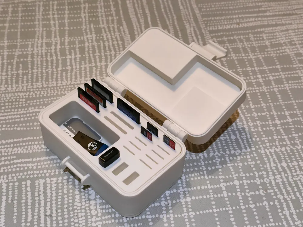 SD card storage box (in place) by DjeMakerWorld: Download Free 3D Models