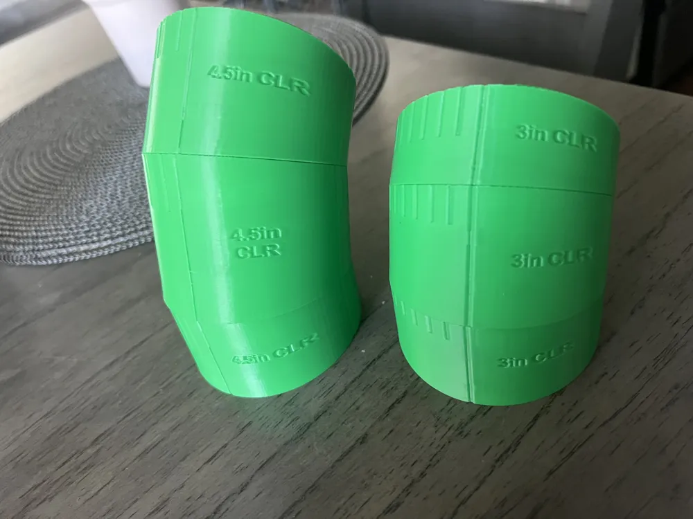 3 inch pipe mock up 3 inch and 4.5 inch CLR by Vince H MakerWorld ...