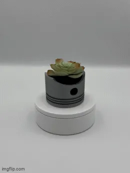 Piston Planter | Self-Draining Succulent Pot - Free 3D Print Model ...