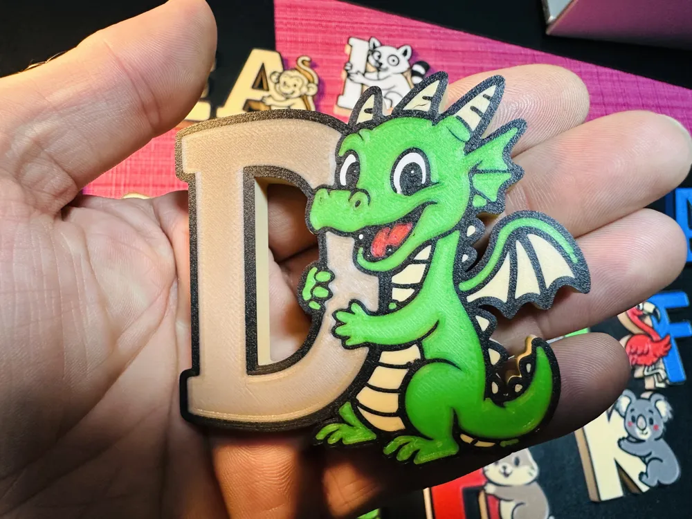 Letter D “Dragon” - Animal Alphabet by JAV-3D MakerWorld: Download Free ...