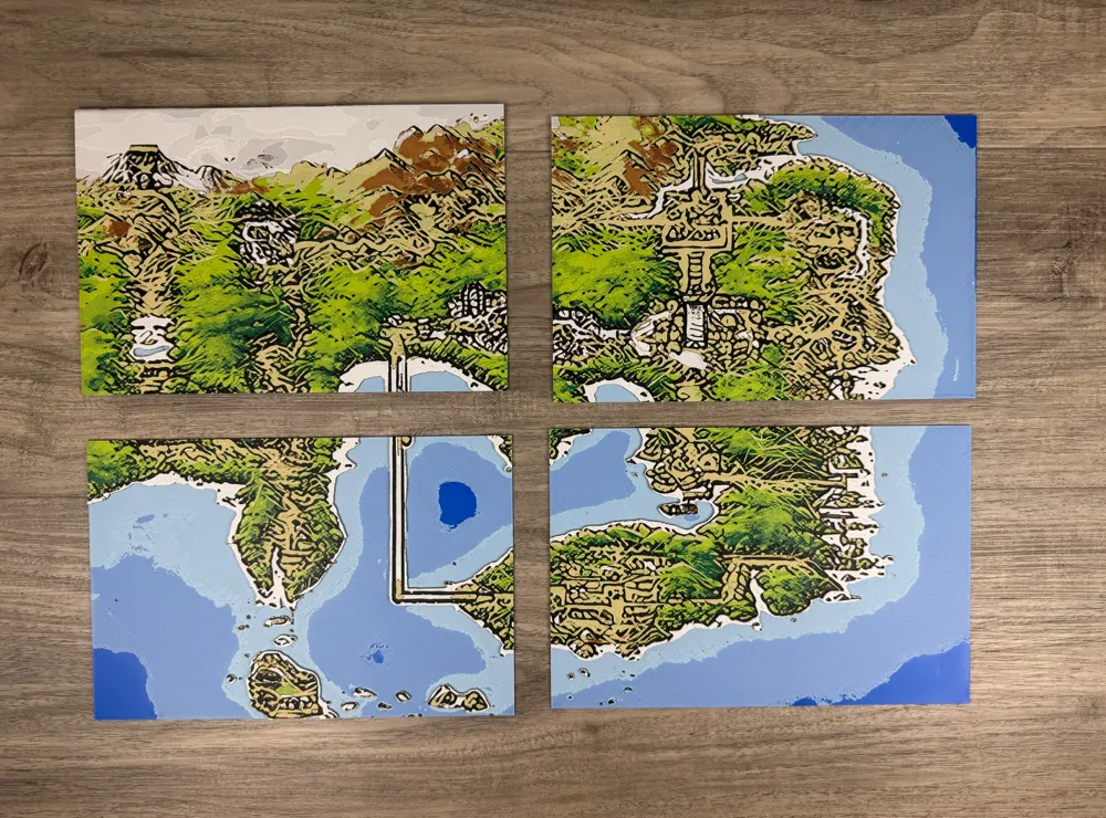Kanto Region Map – Four-Panel Set - Free 3D Print Model - MakerWorld
