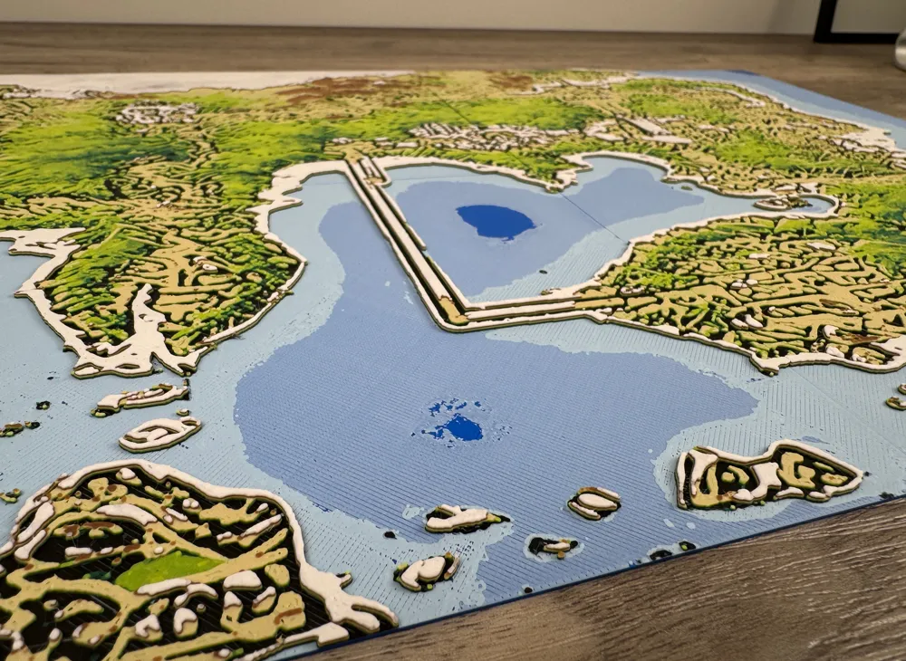 Kanto Region Map – Four-Panel Set - Free 3D Print Model - MakerWorld