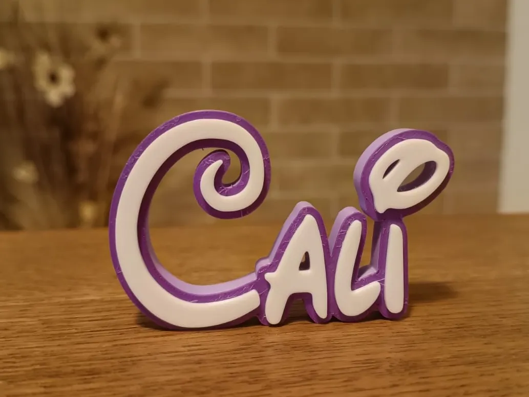 Disney Name Sign Cali - Free 3D Print Model - MakerWorld