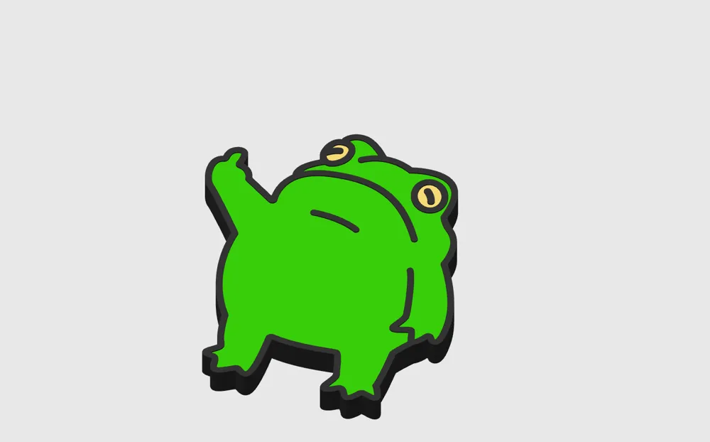 Middle Finger Frog by 猪蛙 MakerWorld: Download Free 3D Models