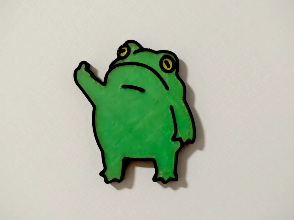 Middle Finger Frog by 猪蛙 MakerWorld: Download Free 3D Models