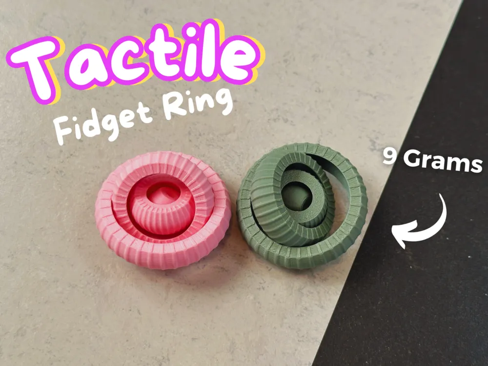 Tactile Fidget Ring - Spinning by 3DMaker - MakerWorld