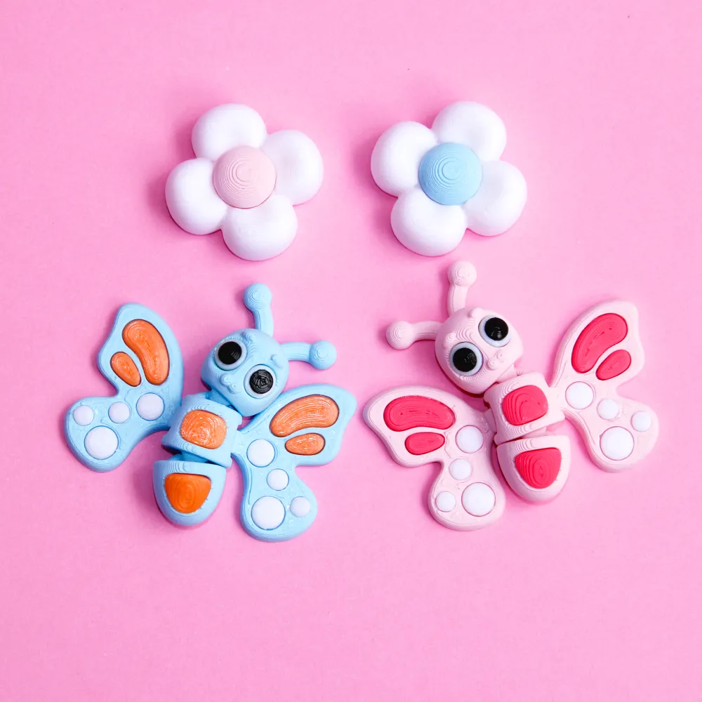 Cute Flexi Butterfly - Free 3D Print Model - MakerWorld