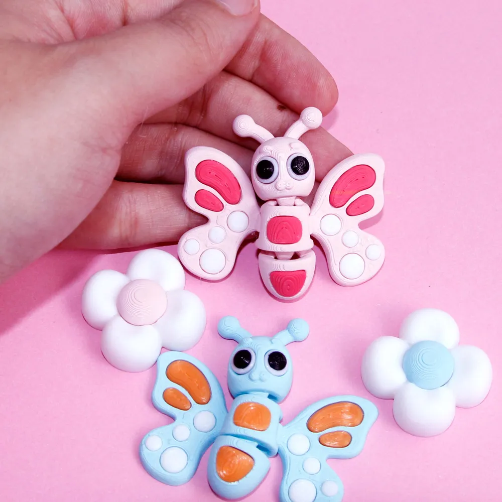 Cute Flexi Butterfly - Free 3D Print Model - MakerWorld