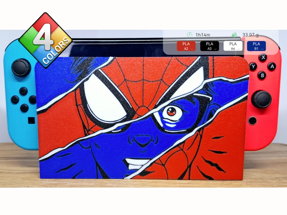 Coque Switch Dock Oled Edition "Spiderman" by Kmit3D - MakerWorld
