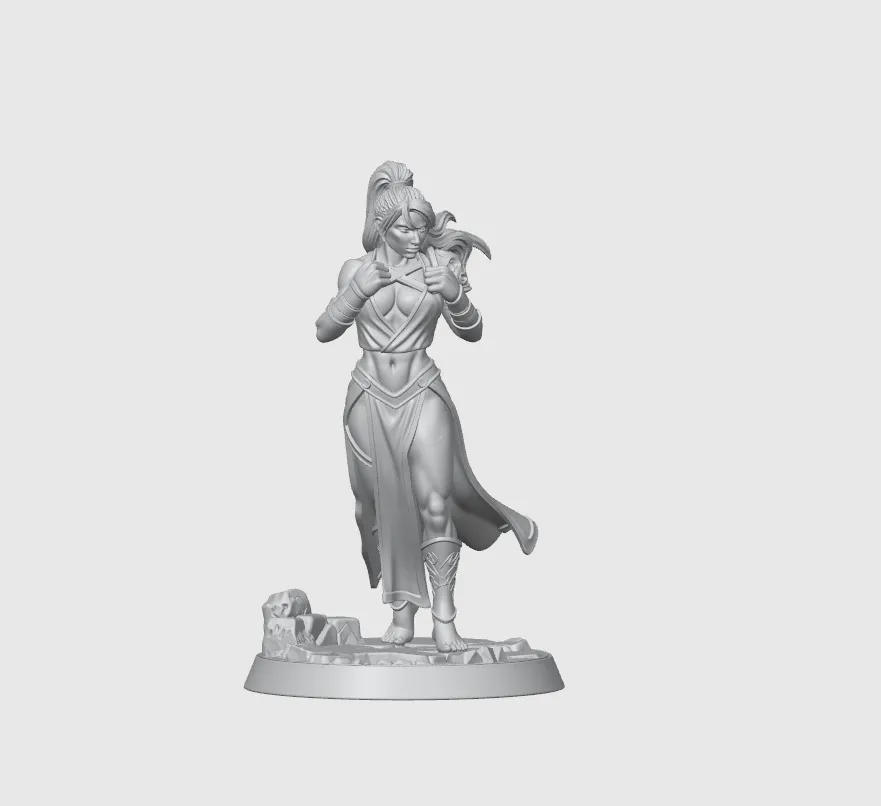 Monk Human Female D&D Miniature (40mm) by sorgioM MakerWorld: Download ...