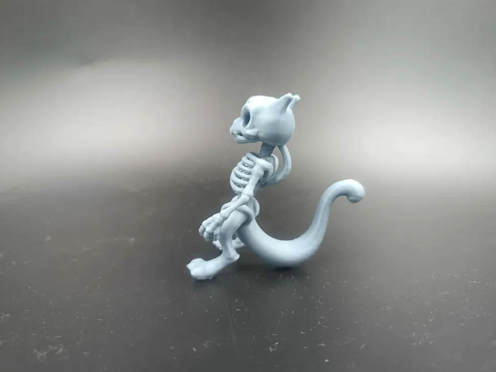 Mewtwo Skeleton 3D Print Model pokemon kawaii - Free 3D Print Model ...