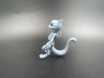 Mewtwo Skeleton 3D Print Model pokemon kawaii by drakeforge3d ...