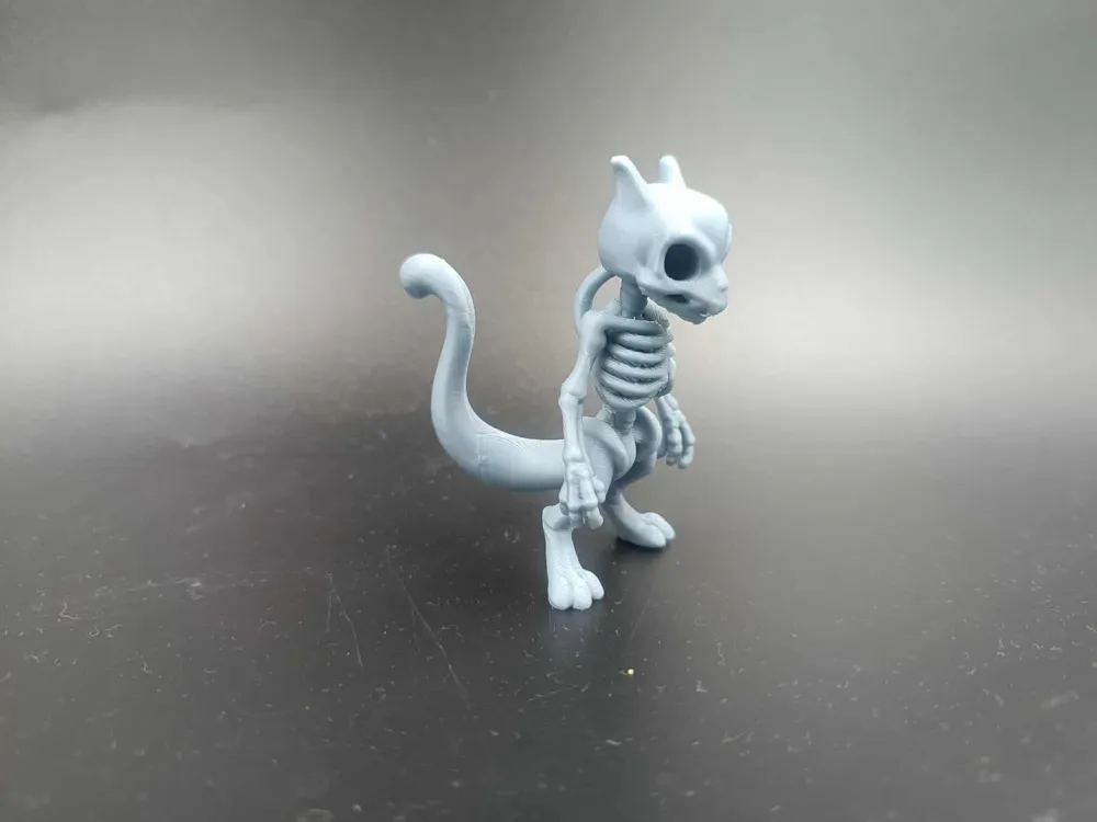 Mewtwo Skeleton 3D Print Model pokemon kawaii - Free 3D Print Model ...