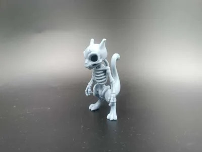 Mewtwo Skeleton 3D Print Model pokemon kawaii - Free 3D Print Model ...