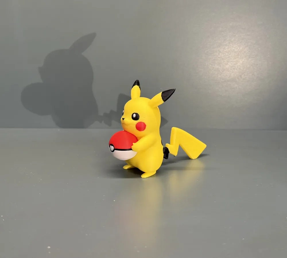 Pikachu with Valentine’s Day Pokéball - Free 3D Print Model - MakerWorld