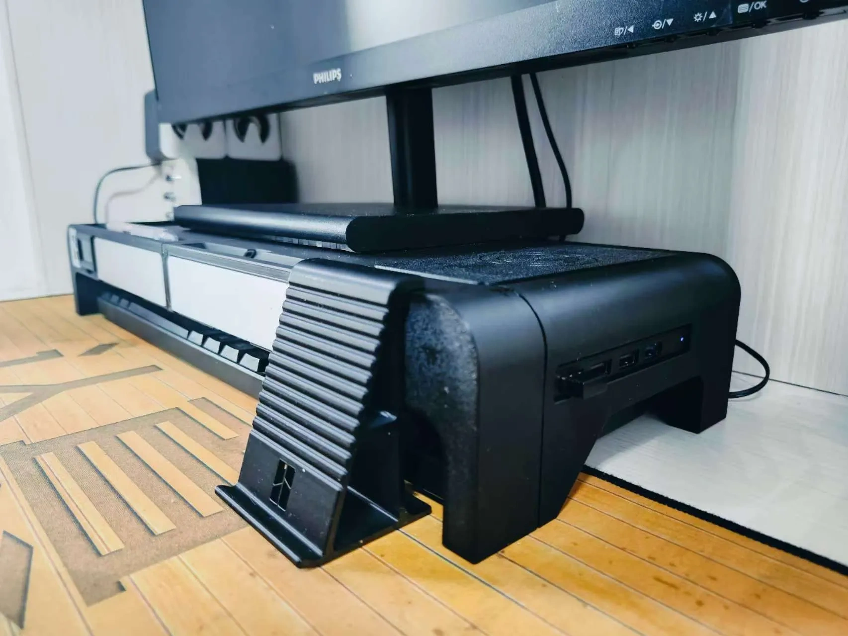 Smart Monitor Riser - with USB ports, wireless charging, power switch ...