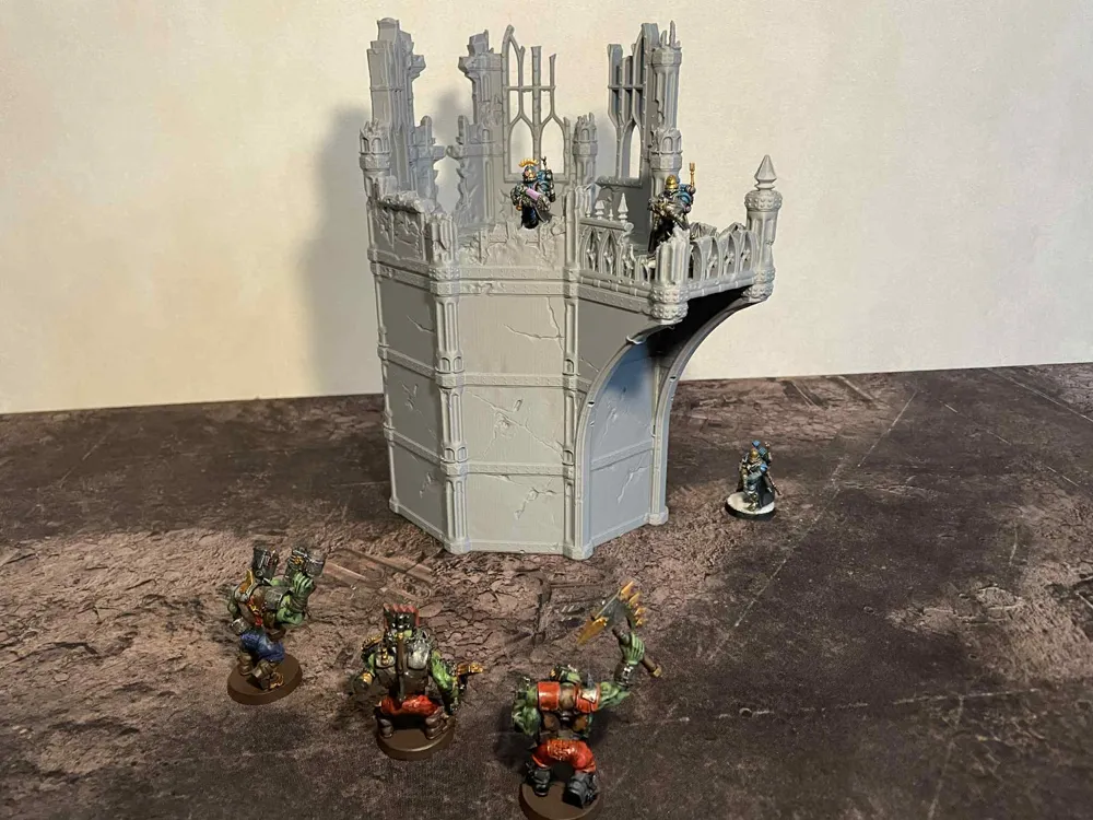 Wargame Imperial Auspex Tower ruins by Wargame Terrain Print MakerWorld ...