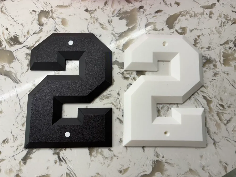 MODERN CHUNKY CUBE HOUSE NUMBERS/200MM/8 INCH TALL by RETIRED BUDS 3D ...