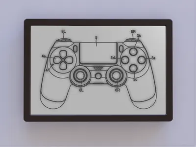 PlayStation DualShock Controller Patent Art by Ken Mills - MakerWorld