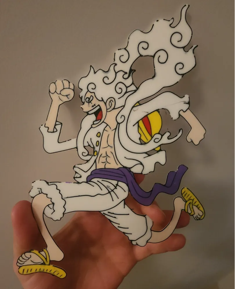 Luffy Gear 5 - Sun God Nika Pose - 6 Colors by Mech - MakerWorld