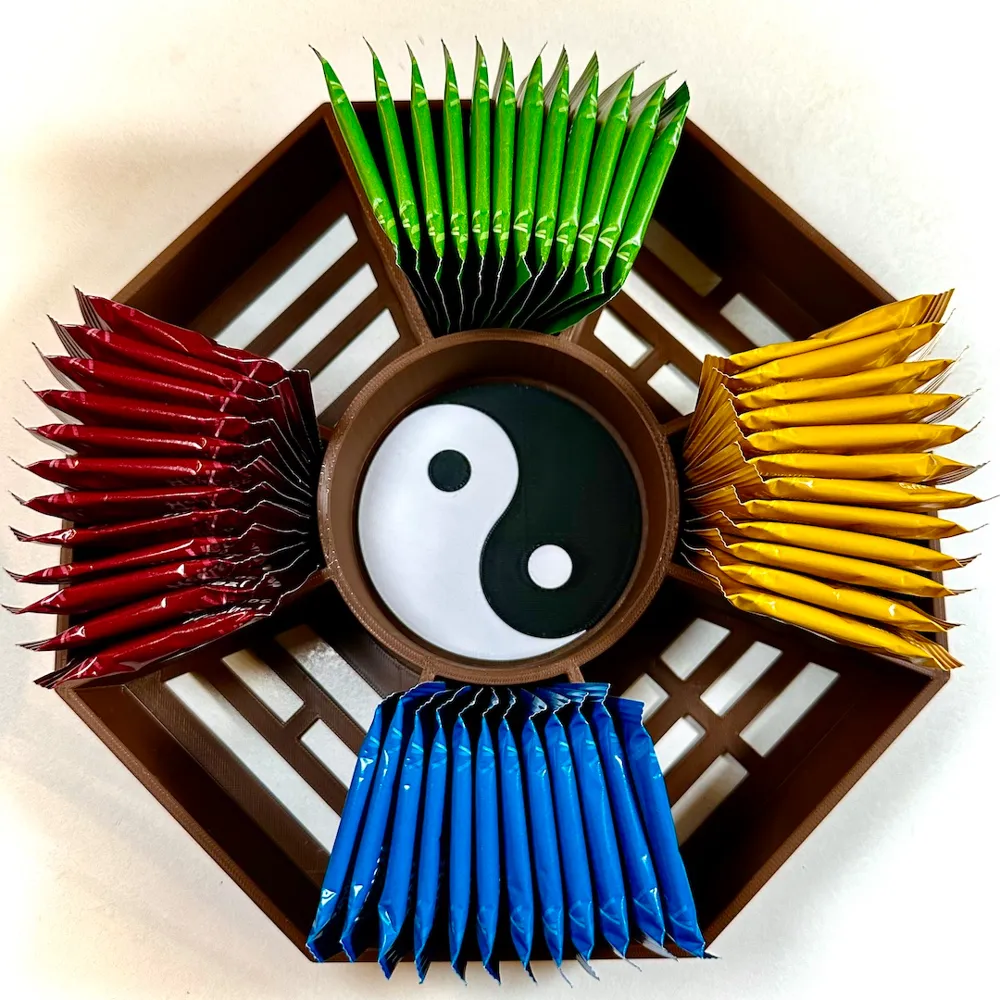 Yin Yang Tea Bag Organizer Tray by DWdesigns - MakerWorld