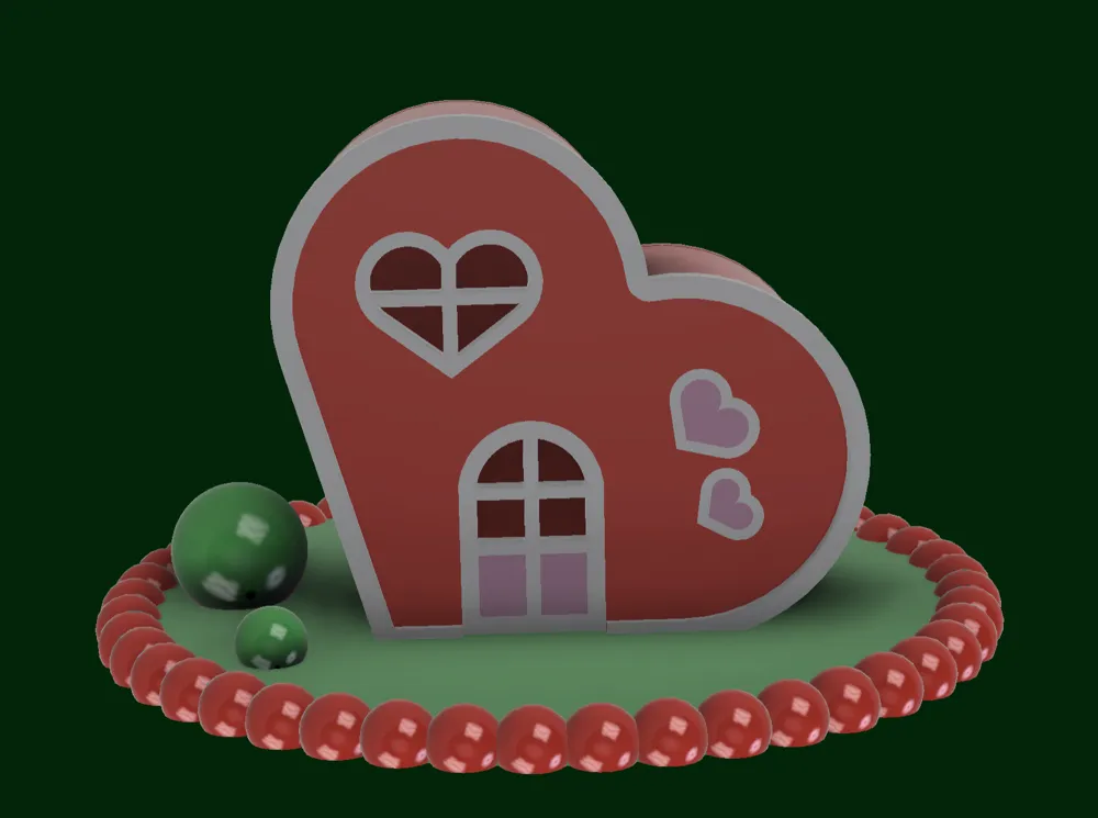 Heart House - Valentine House - Free 3D Print Model - MakerWorld