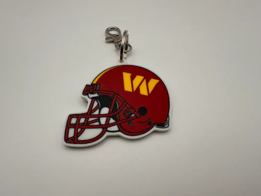 Washington Commanders Helmet Keychain by ShapeShifterStudio - MakerWorld