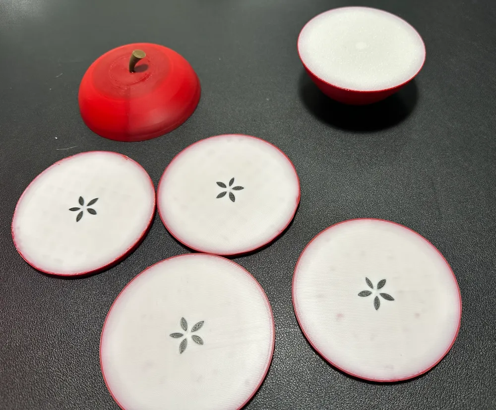 Apple Slice Coasters by janthonw - MakerWorld