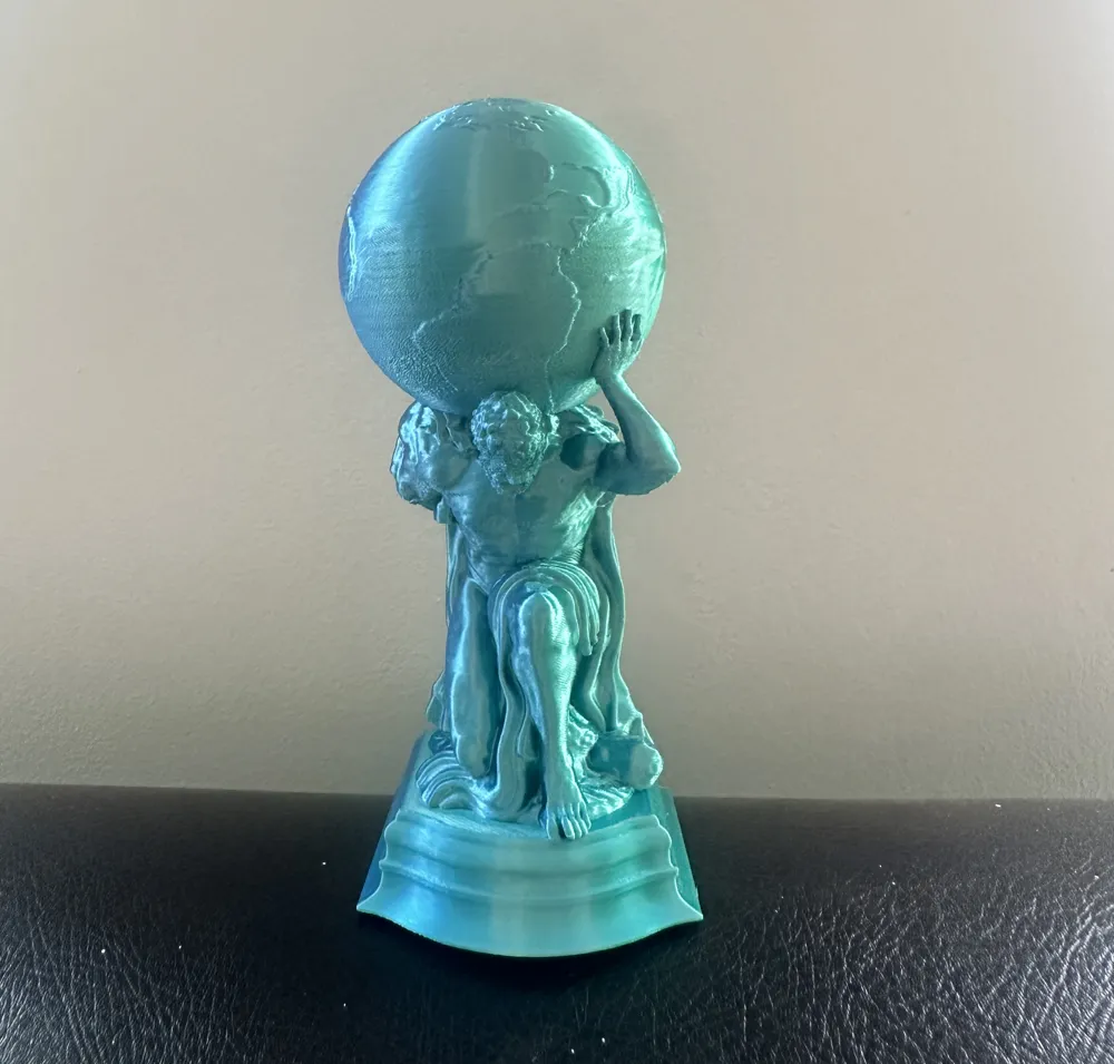 Hercules Holding the World Sculpture - Free 3D Print Model - MakerWorld