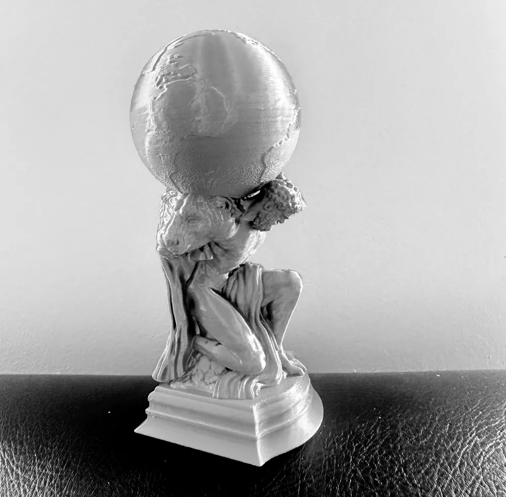 Hercules Holding the World Sculpture by Exponant MakerWorld: Download Free 3D Models