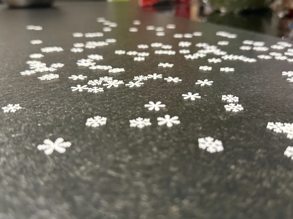 Snowflake Confetti Winter Decoration (5.18g Filament) - Free 3D Print ...