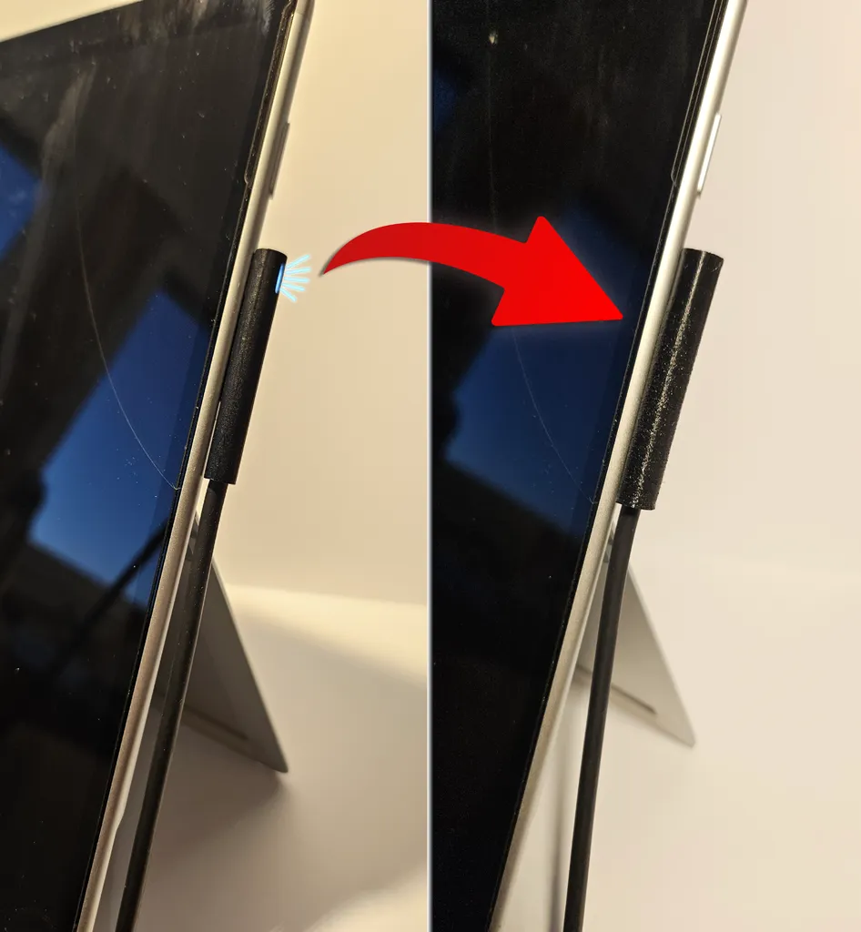 Surface‑Connect‑Port LED Light Cover (TPU) - Free 3D Print Model - MakerWorld