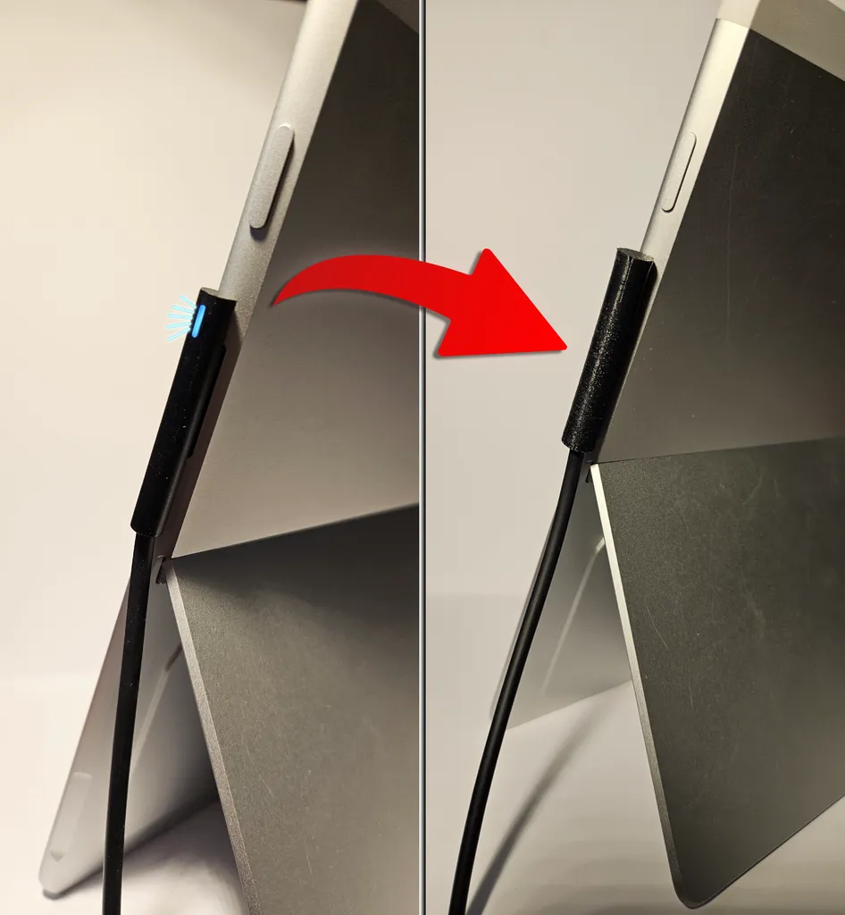 Surface‑Connect‑Port LED Light Cover (TPU) - Free 3D Print Model - MakerWorld