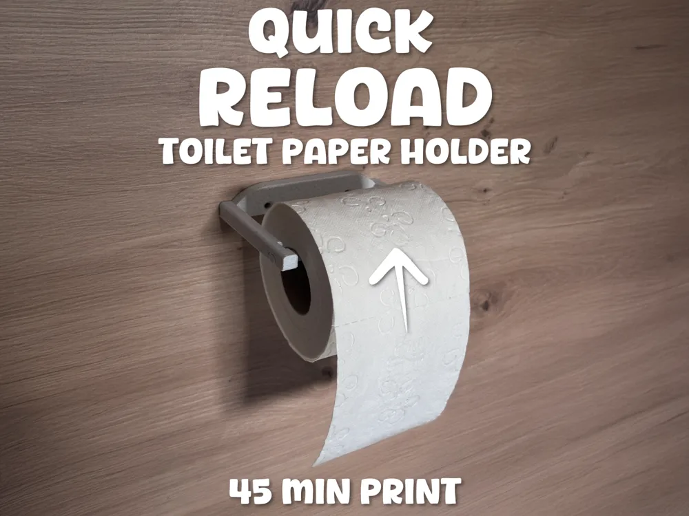 Quick Reload Toilet Paper Holder – Print-in-Place by Solxie - MakerWorld